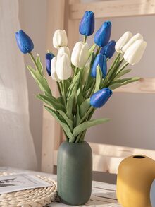 5pcs Artificial Tulip, Blue Simulation Tulip Stem, Simulation DIY Tulip ...