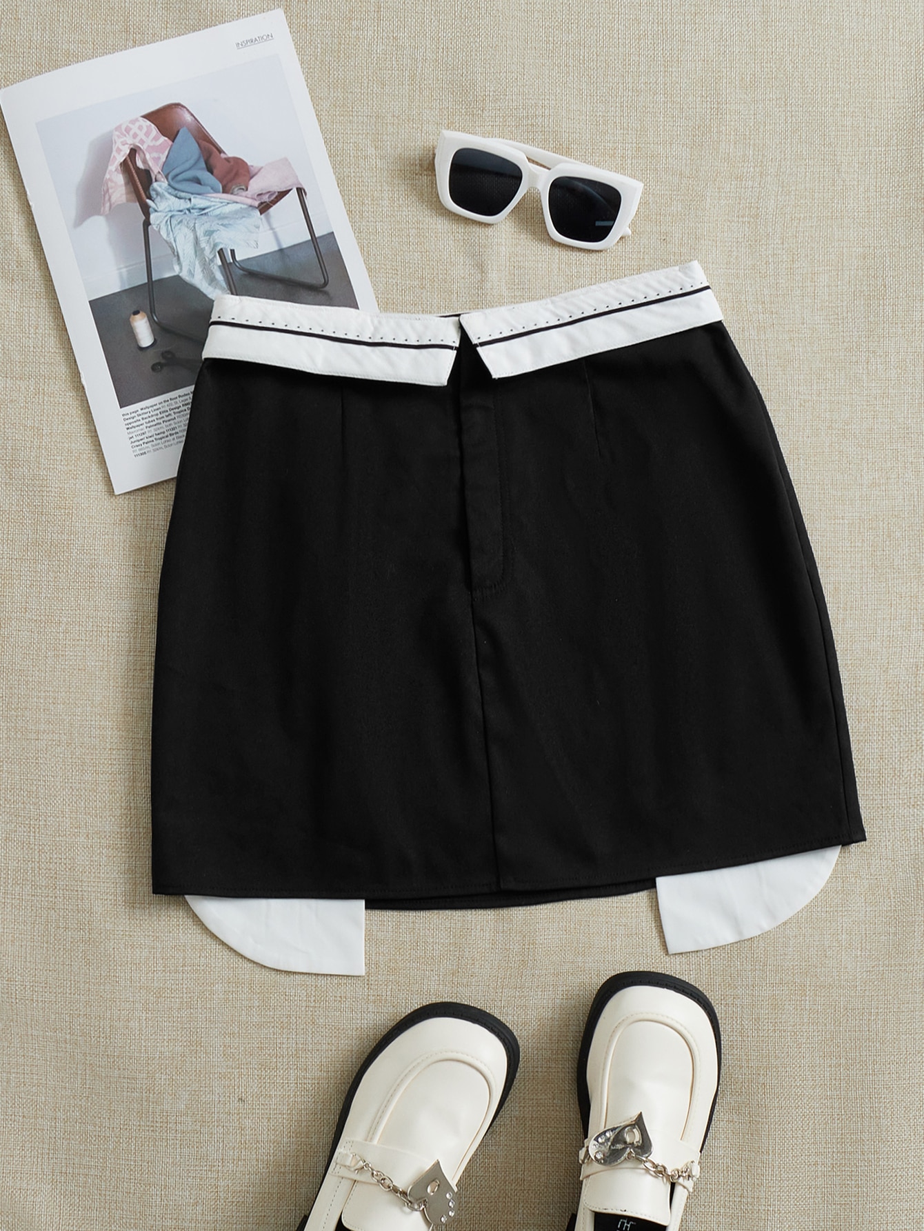 SHEIN EZwear Gonne vita alta color block | SHEIN ITALIA