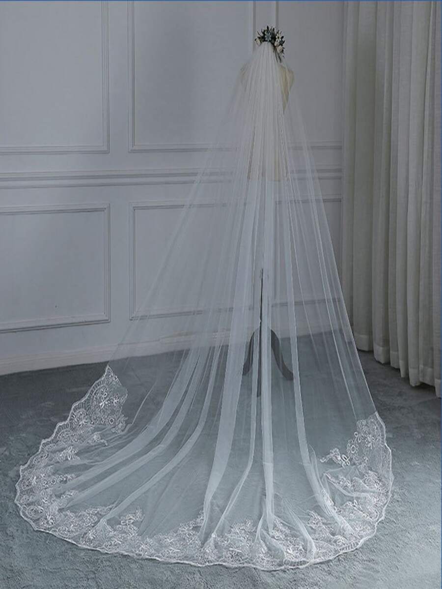 Floral Embroidered Bridal Veil | SHEIN USA