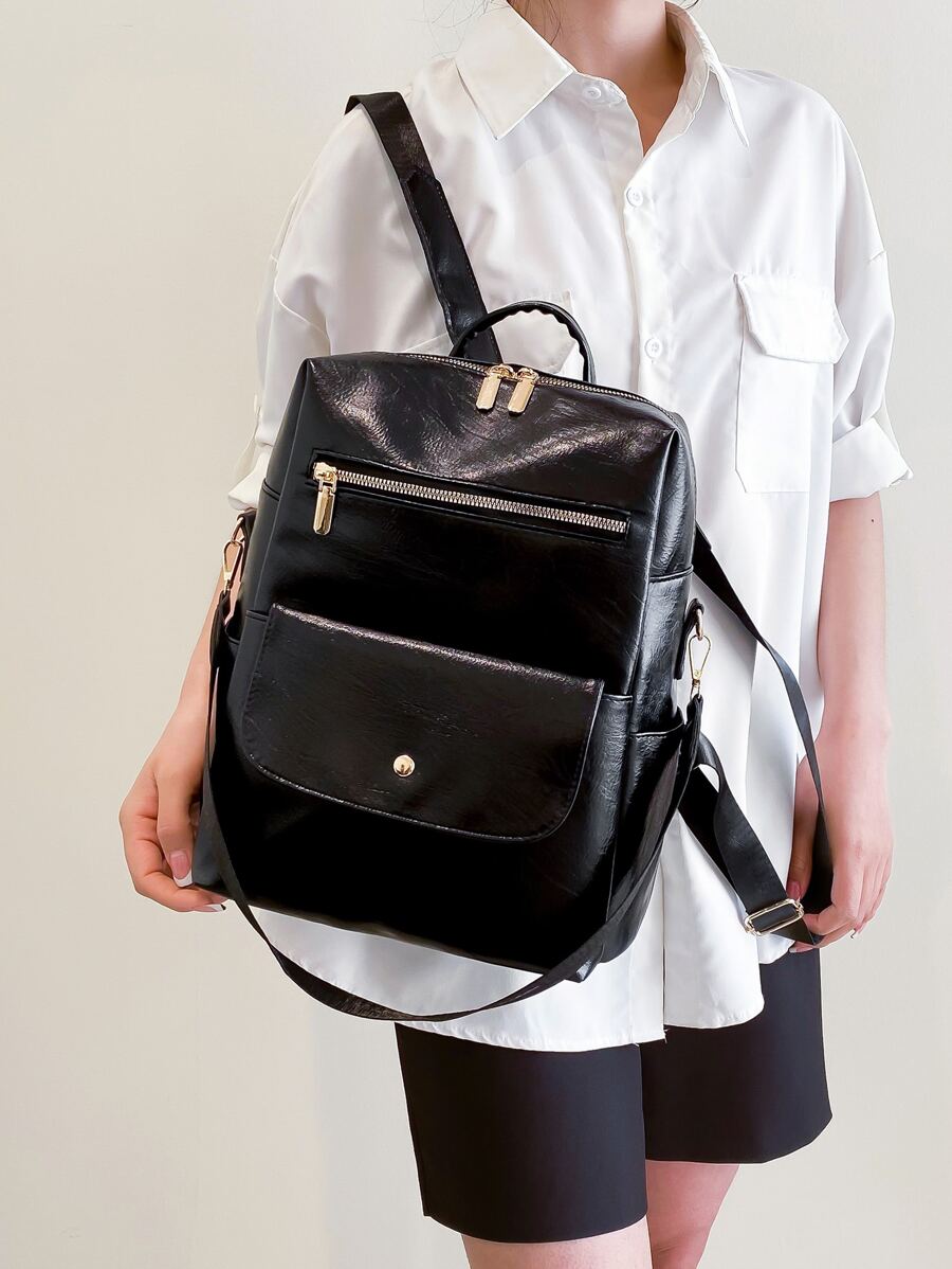 Pocket Front Classic Backpack | SHEIN USA