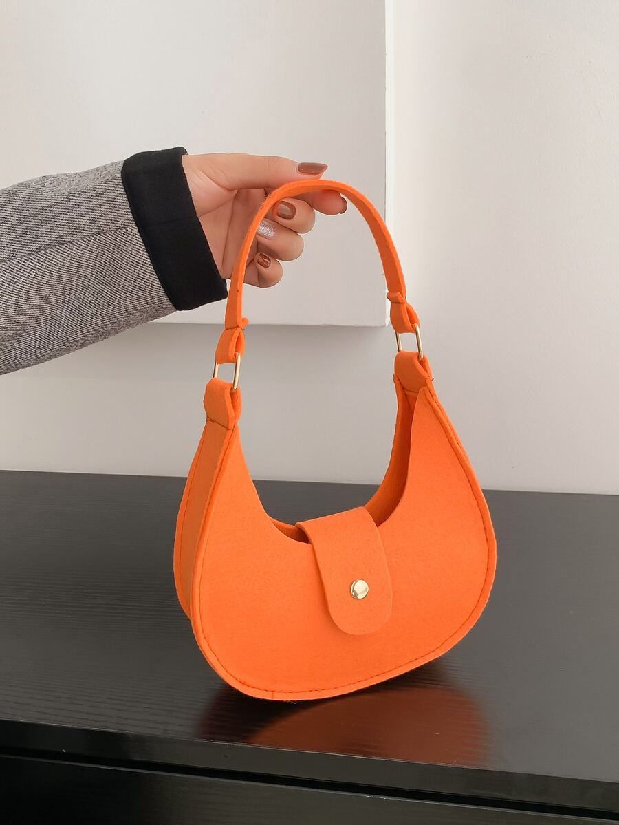 Mini Neon Orange Hobo Bag | SHEIN EUR