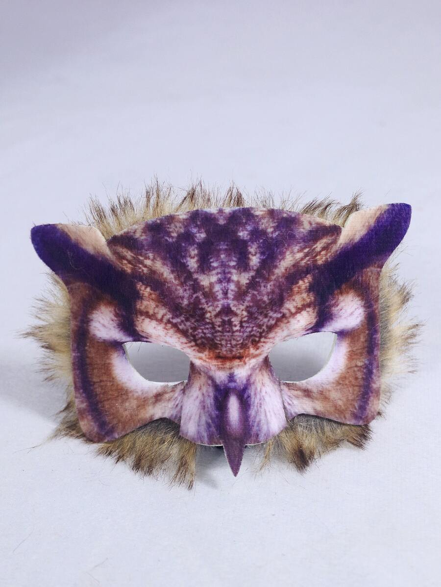 1pc Faux Fur Animal Face Mask, Party Performance Stage Costume Prop ...