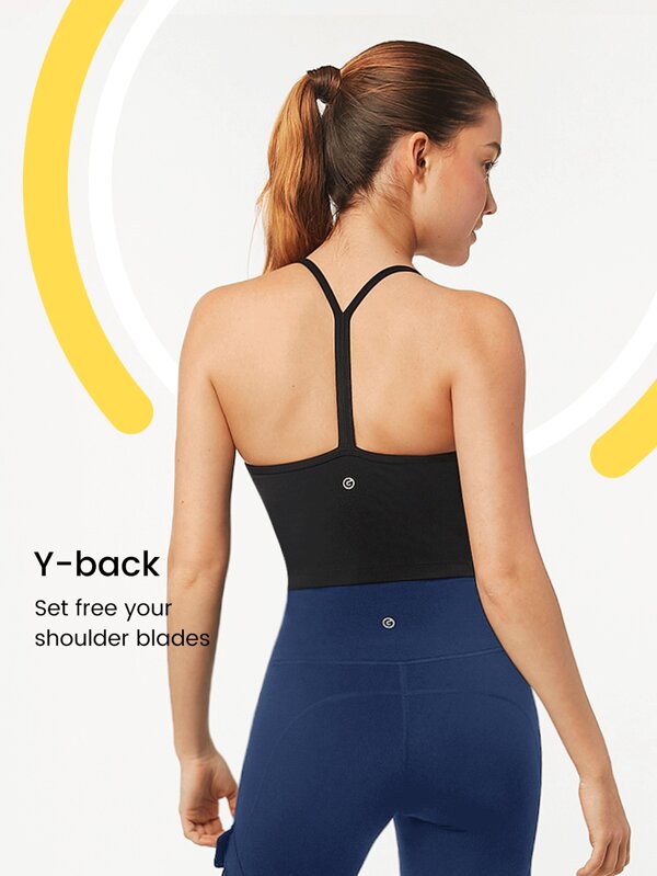 GLOWMODE FeatherFit™ Deep V Y-Back Bra Tank | SHEIN USA