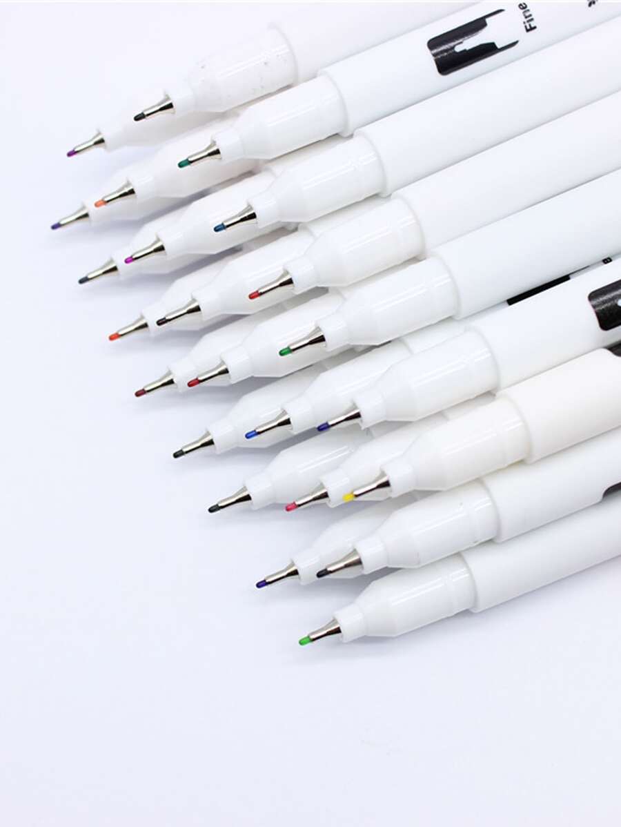 48-Color Set Of Dual-Tip Brush Marker Pens, Fine-Tip And Chisel-Tip ...