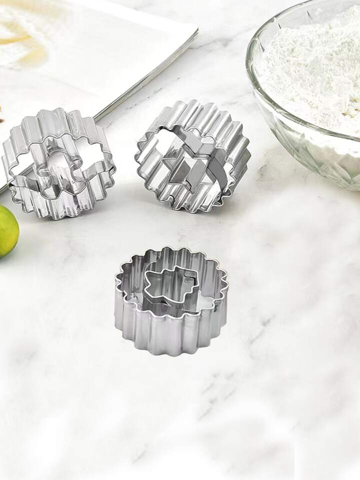 8pcs/set 3d Cookie & Biscuit Embossing Mold | SHEIN EUQS