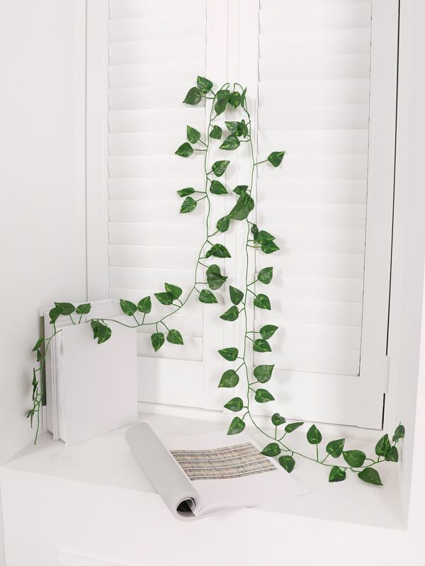 6pcs Artificial Leaf Vine 220cm Polyester Greenery Faux Plant Vine ...
