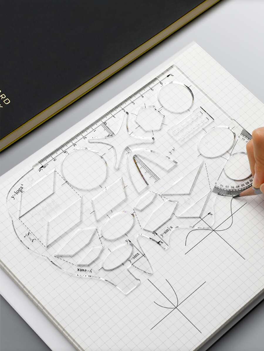 1pc Multifunction Clear Ruler | SHEIN USA