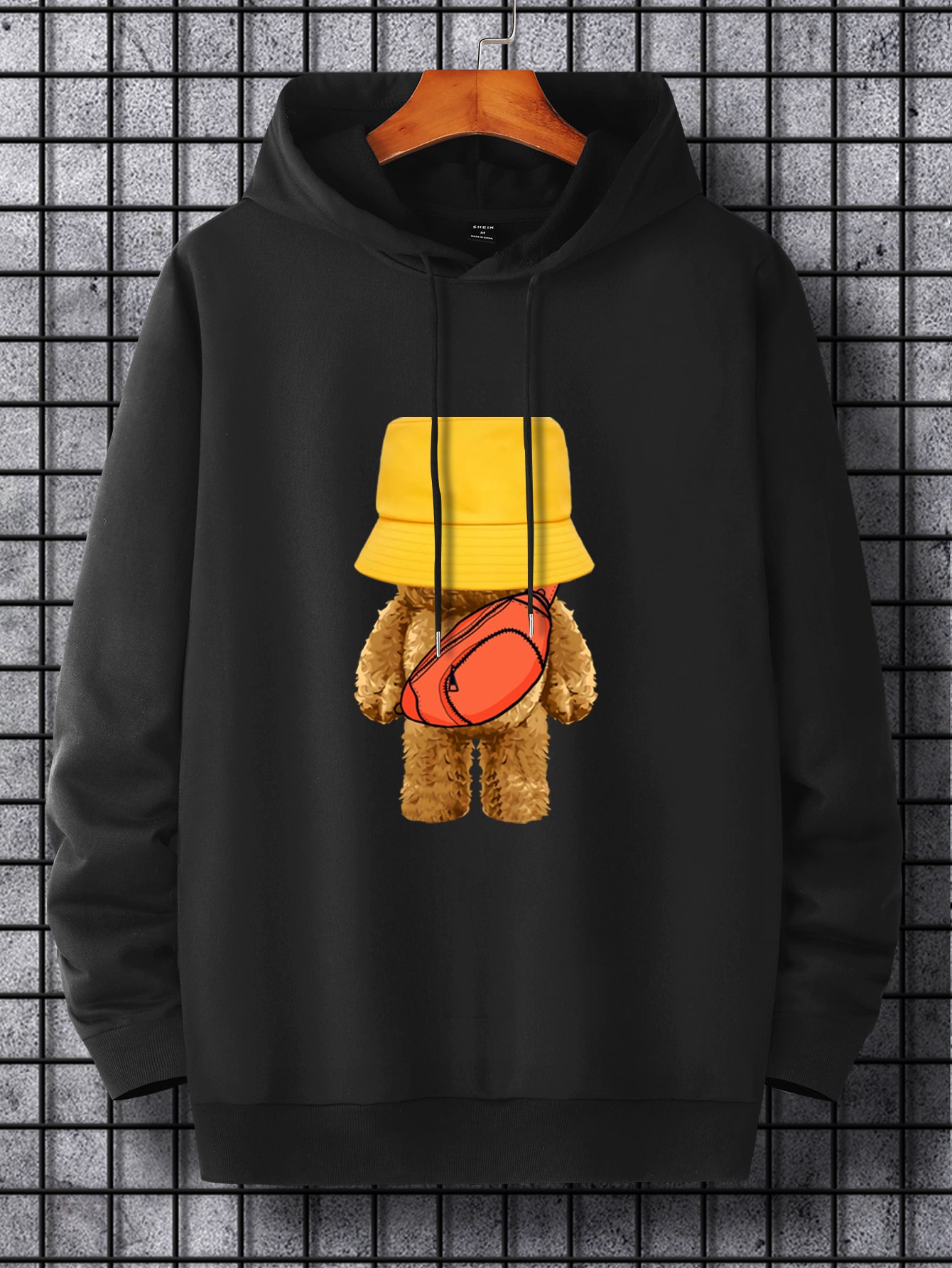 Manfinity Hypemode Men Bear Print Drawstring Hoodie | SHEIN UK