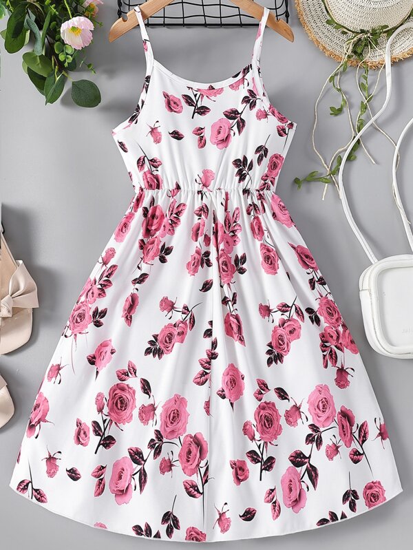 Mädchen Cami Kleid Mit Blume Muster Aktuelle Trends Günstig Kaufen