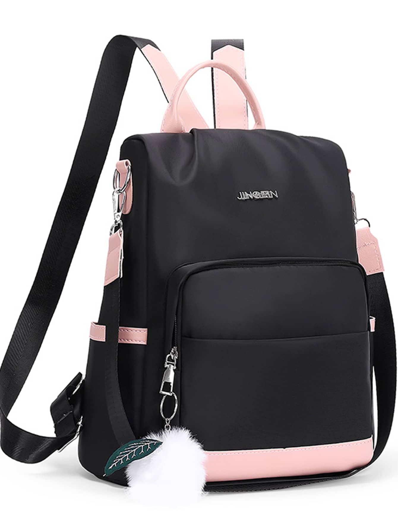 Pom Pom Decor Classic Backpack | SHEIN USA