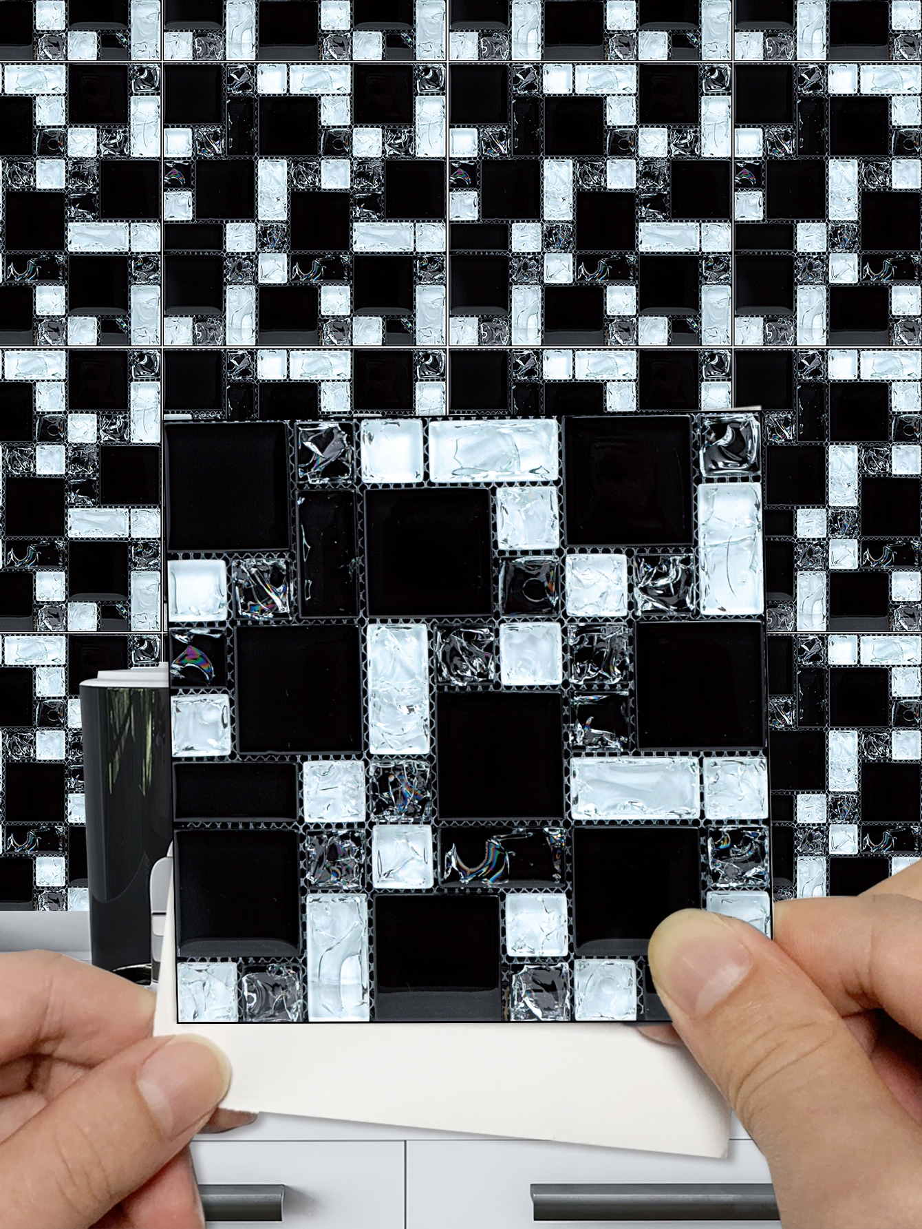 6 stks/set PVC Keuken Sticker, Modern Mozaïek Patroon Waterdichte ...