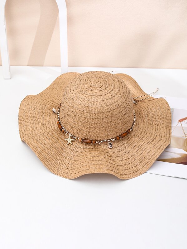 Starfish Decor Straw Hat | SHEIN USA