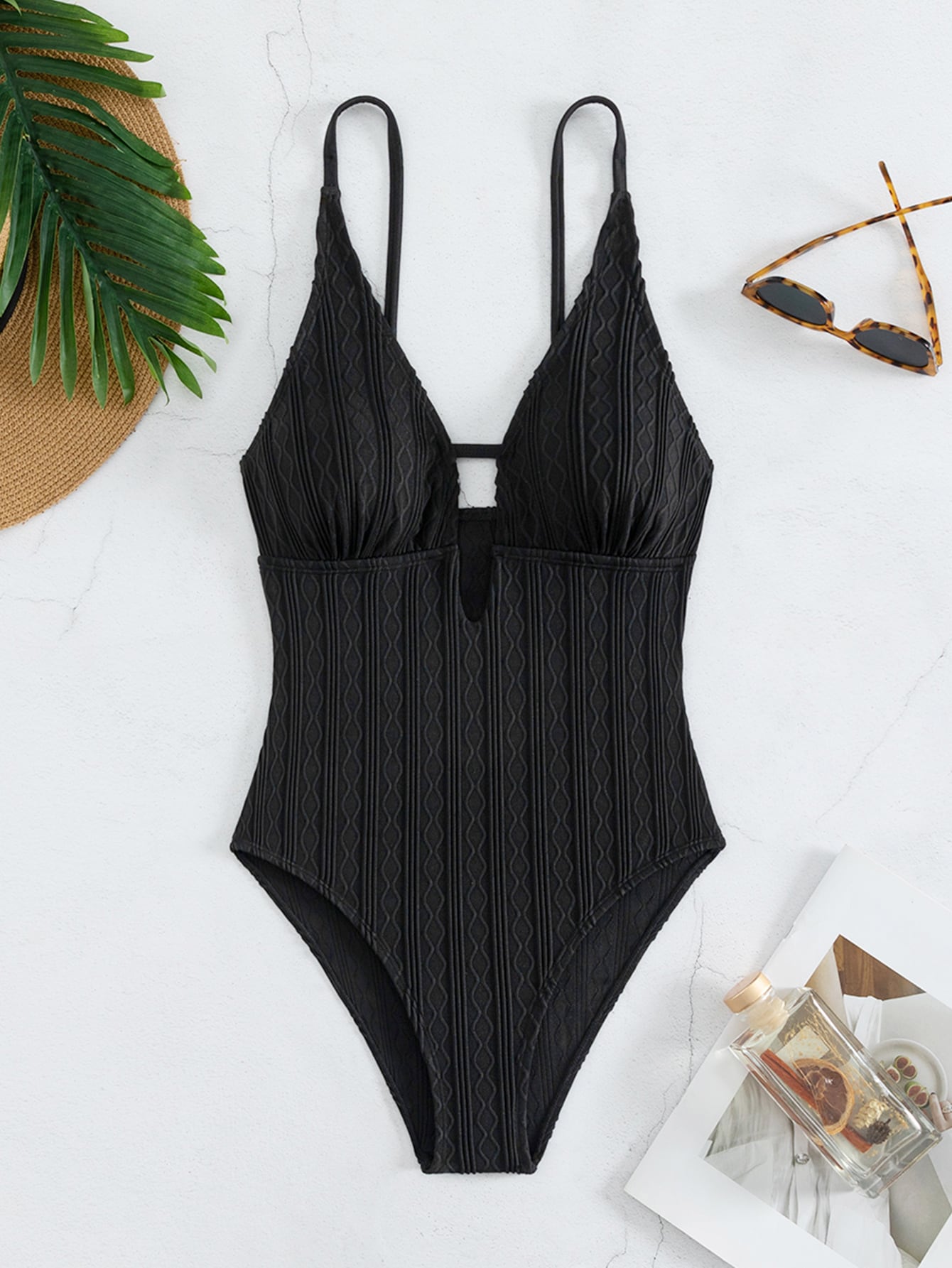 Cut Out Front Cami One Piece Swimsuit | SHEIN USA