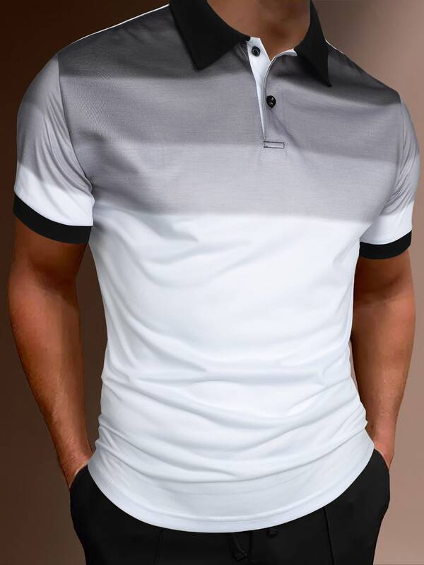 Manfinity Homme Men Color Block Polo Shirt | SHEIN USA