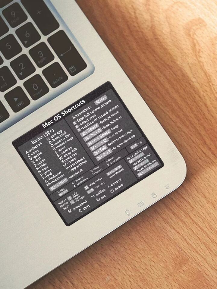1sheet Shortcut Key Pattern Laptop Sticker | SHEIN