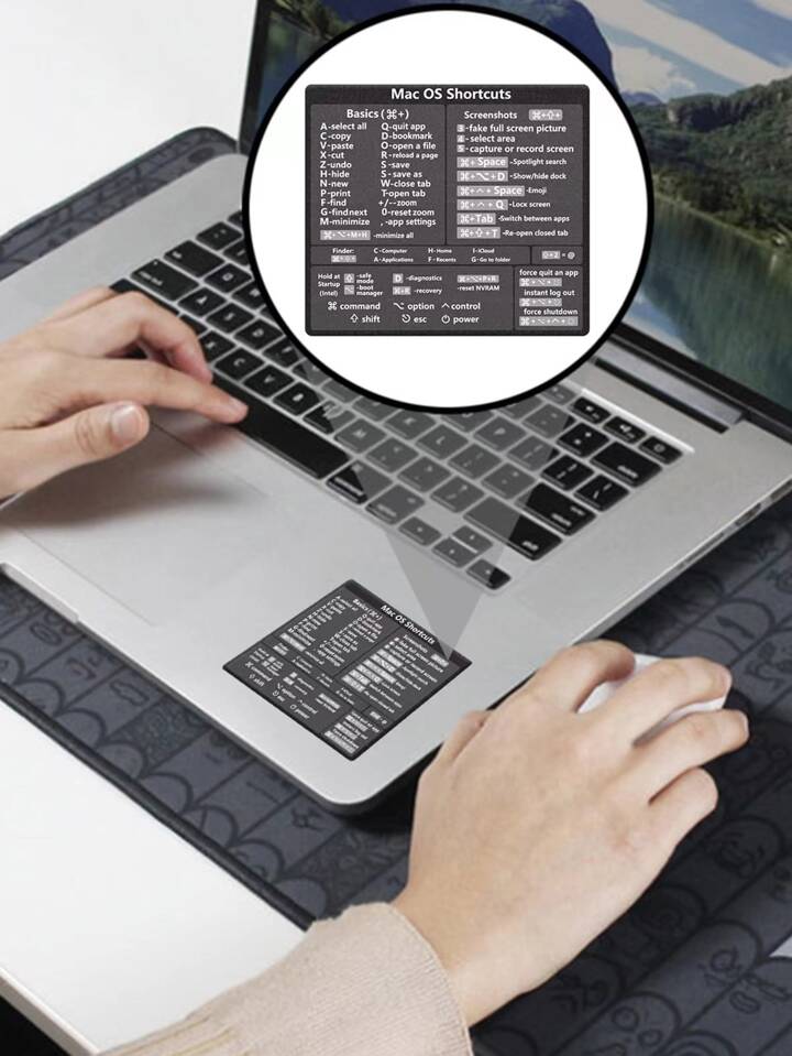 1sheet Shortcut Key Pattern Laptop Sticker | SHEIN