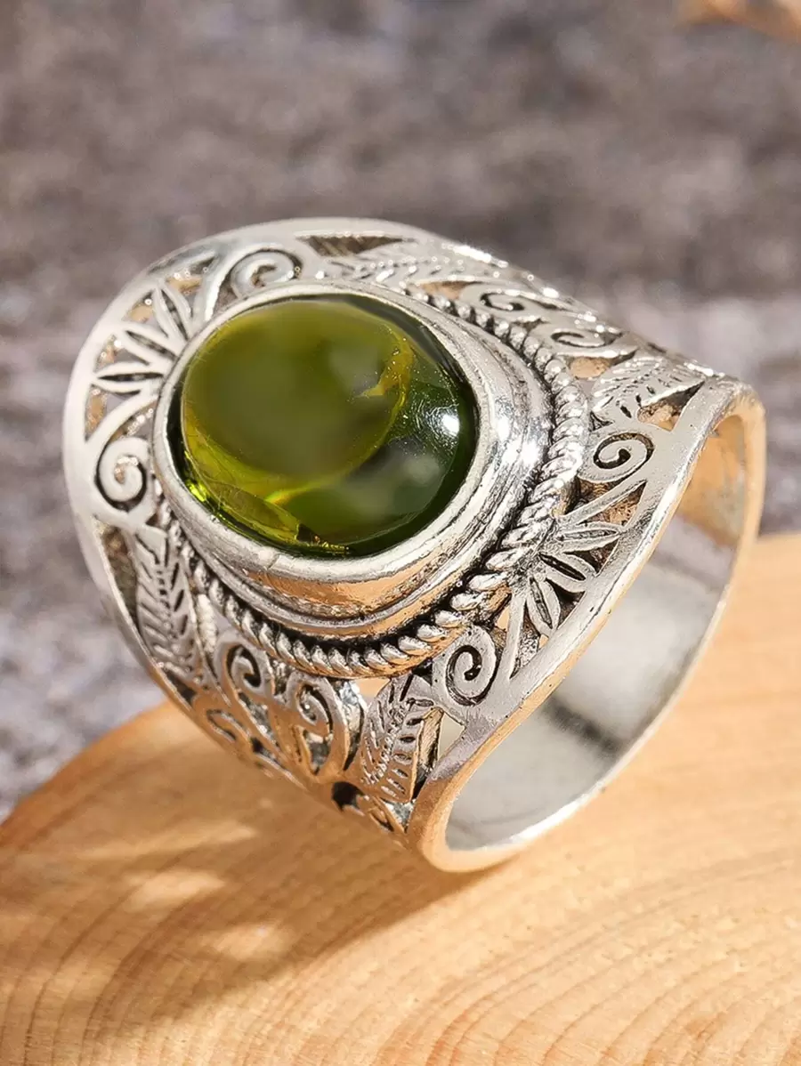 Hollow Out Oval Decor Ring | SHEIN USA