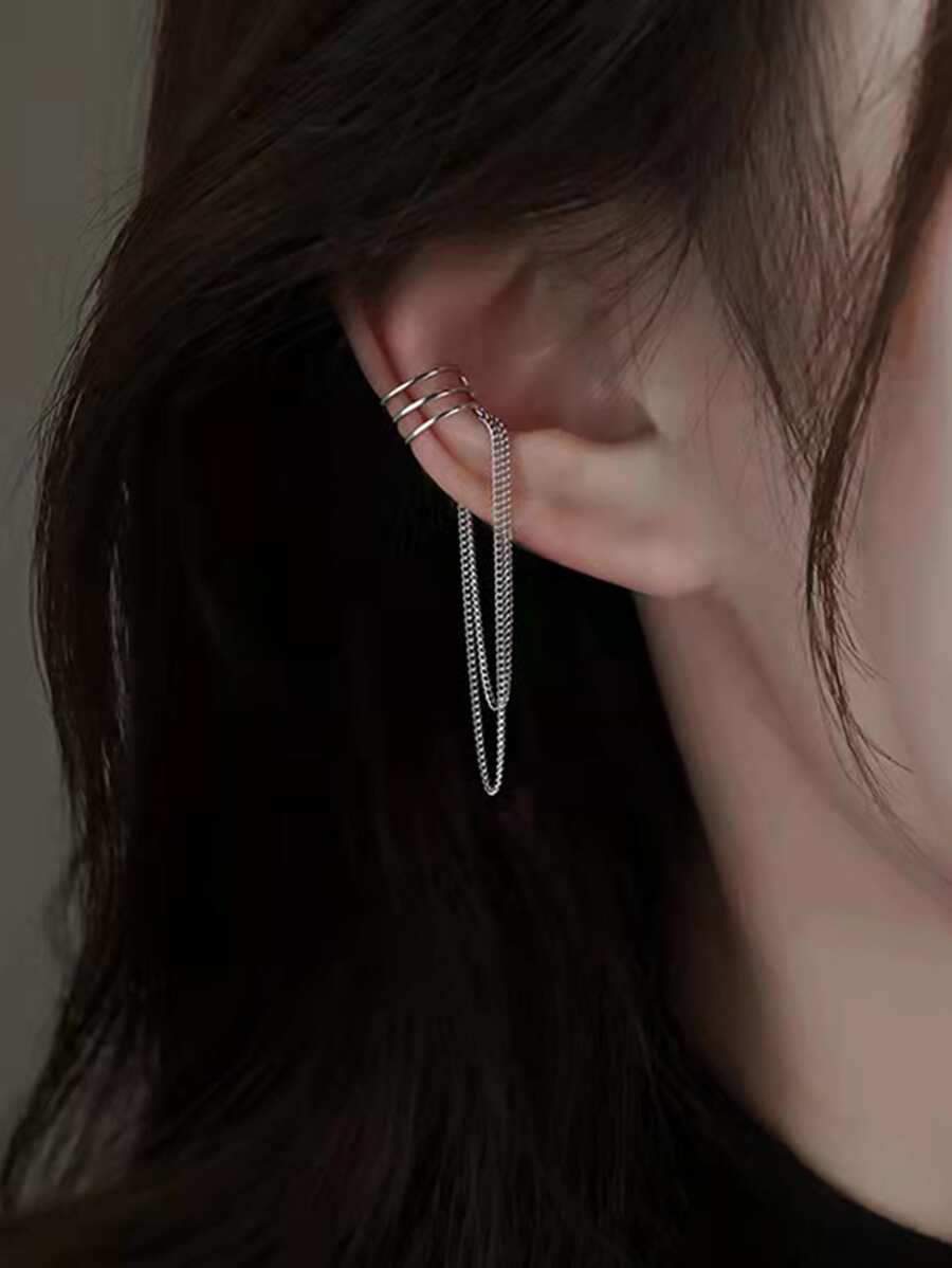1pc Chain Decor Ear Cuff | SHEIN USA