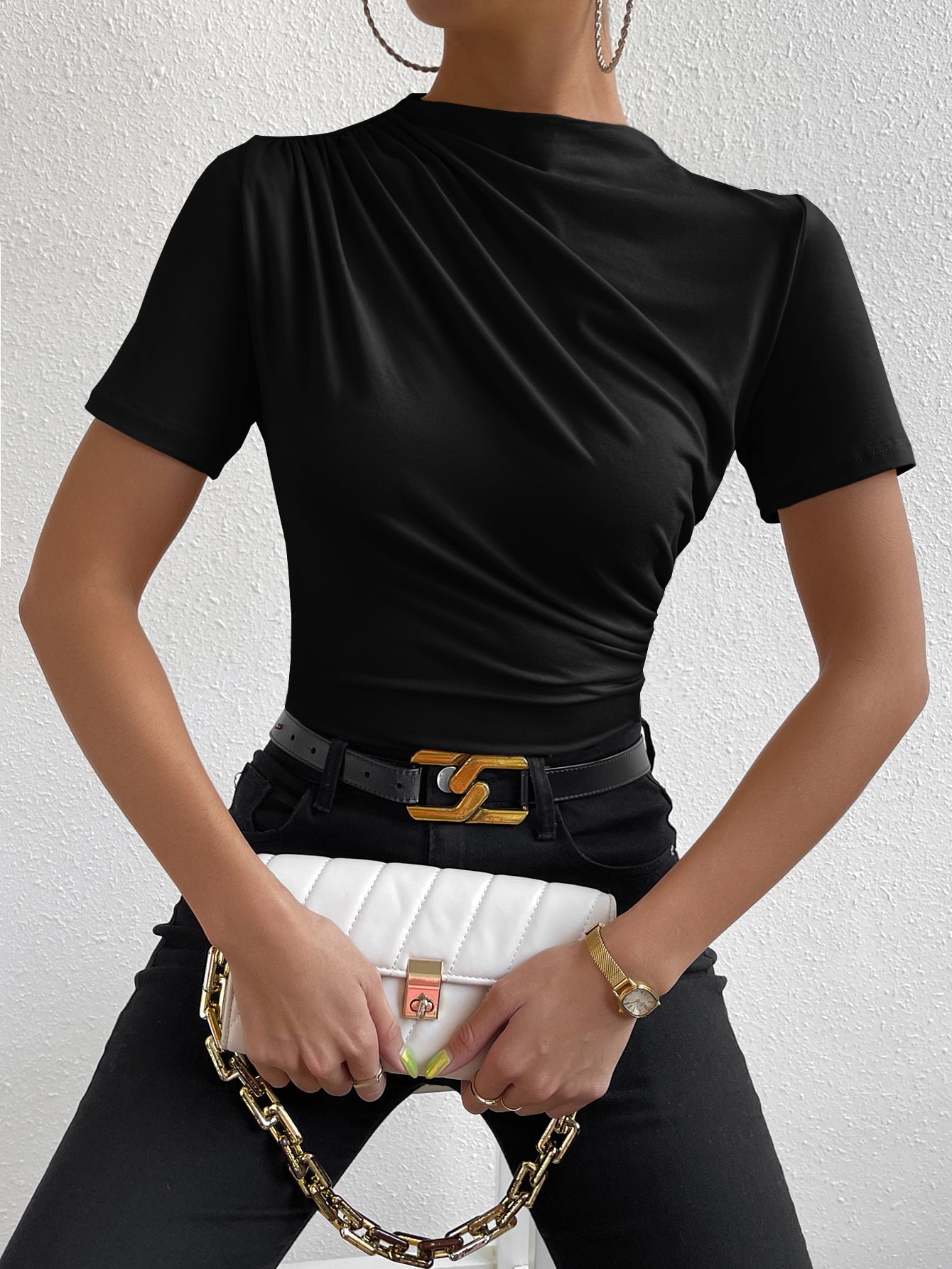 Shein Frenchy Camiseta Tubo Pescoço Shein Brasil