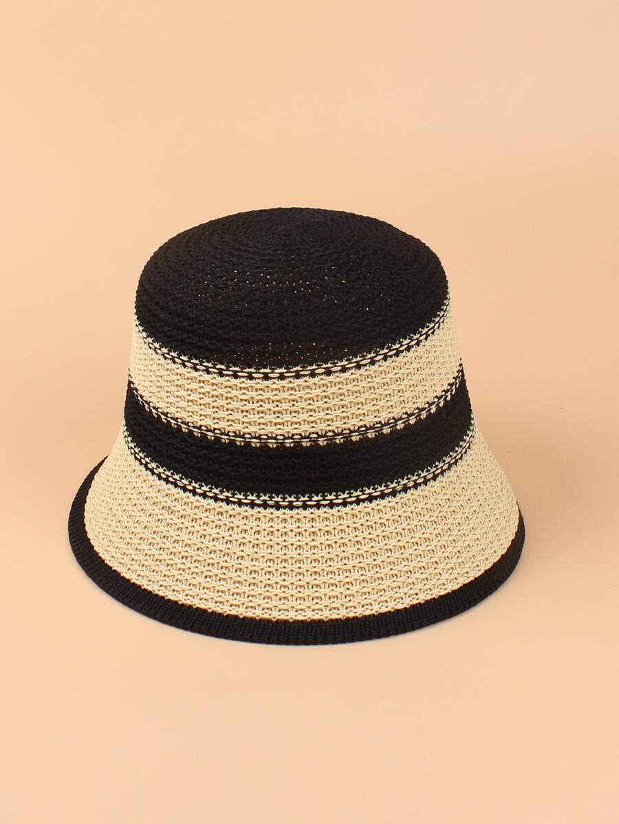 Two Tone Straw Hat | SHEIN USA
