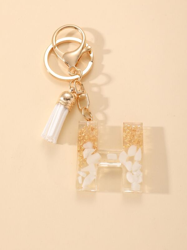 Tassel & Letter Charm Keychain | SHEIN USA
