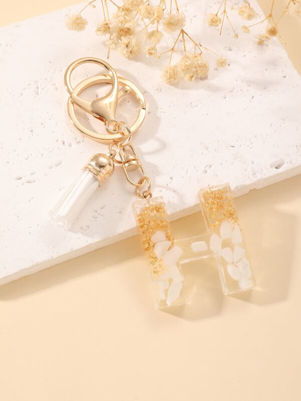 Tassel & Letter Charm Keychain | SHEIN USA