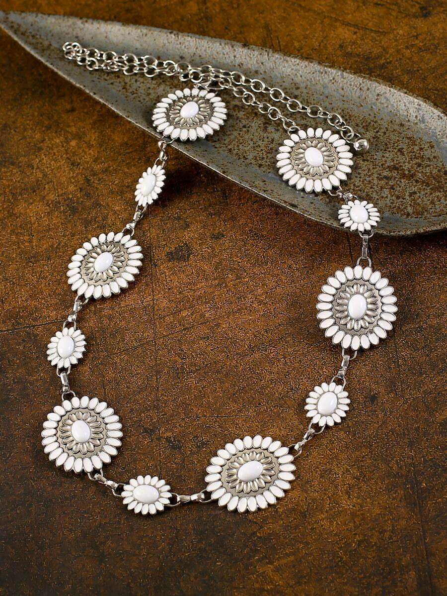 1pc Women Flower Decor Chain Belt Boho Halloween Summer, School Fall ...