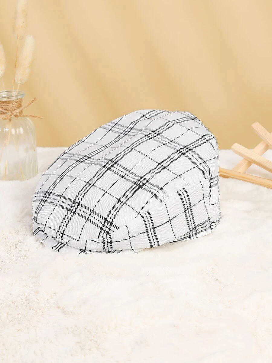 garotos Boinas padrão xadrez | SHEIN Brasil