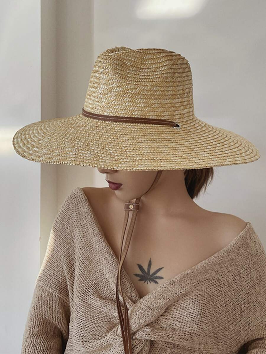 Drawstring Detail Straw Hat | SHEIN USA