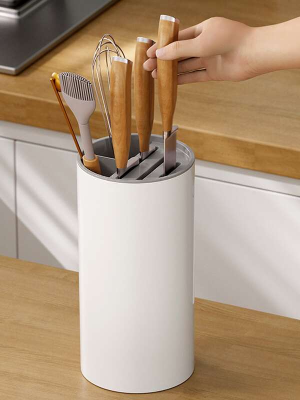 1pc Multi-Function Utensil Holder, Knife Block, Plastic Flatware ...