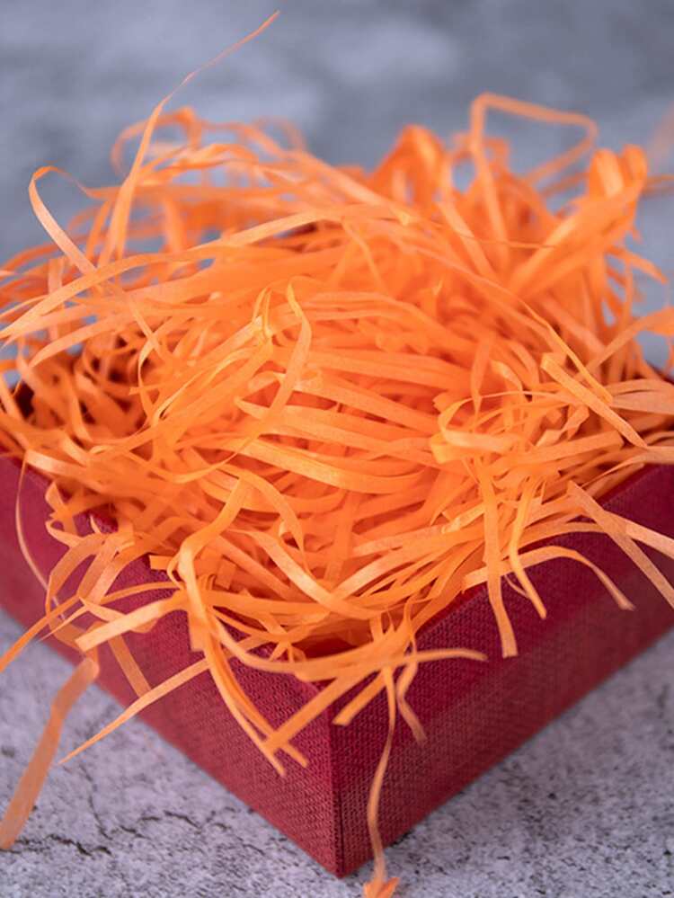 1pack Orange Shredded Crinkle Lafite Paper, Raffia Filler DIY Wedding ...