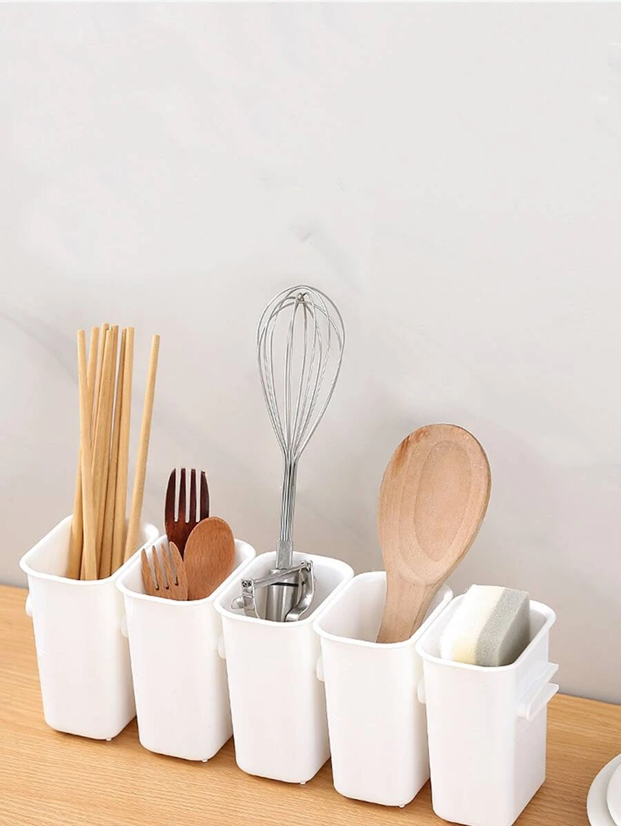 1pc PP Flatware Storage Rack, Minimalist Utensil Holder For Countertop ...