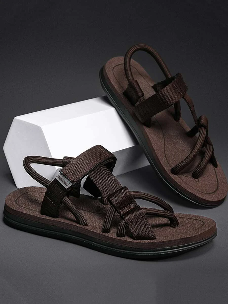 Brown Thong Sandals Men Toe Post Design Slingback Sandals | SHEIN USA