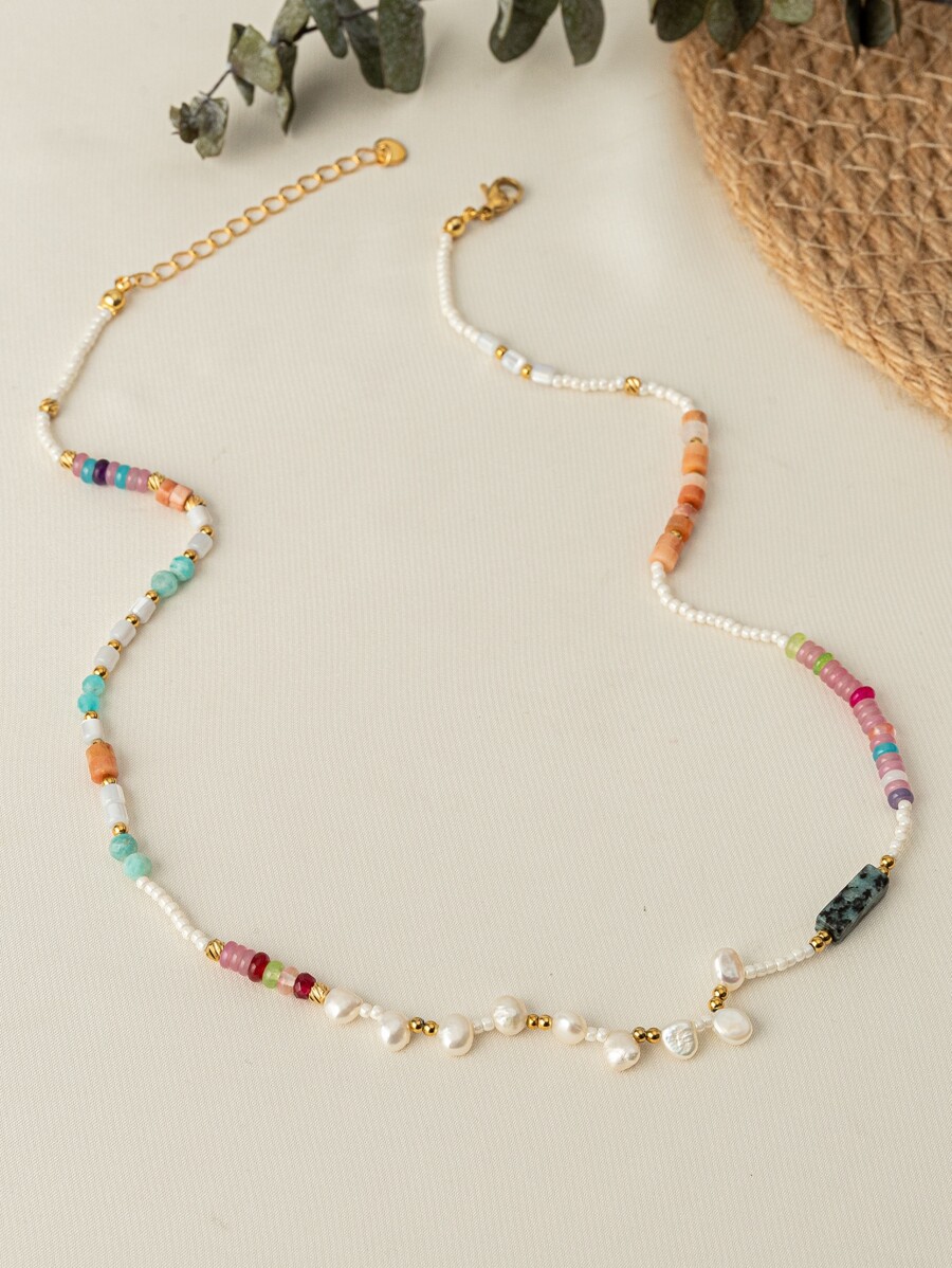 Collier de perles fausses décorative | Mode en ligne | SHEIN FRANCE