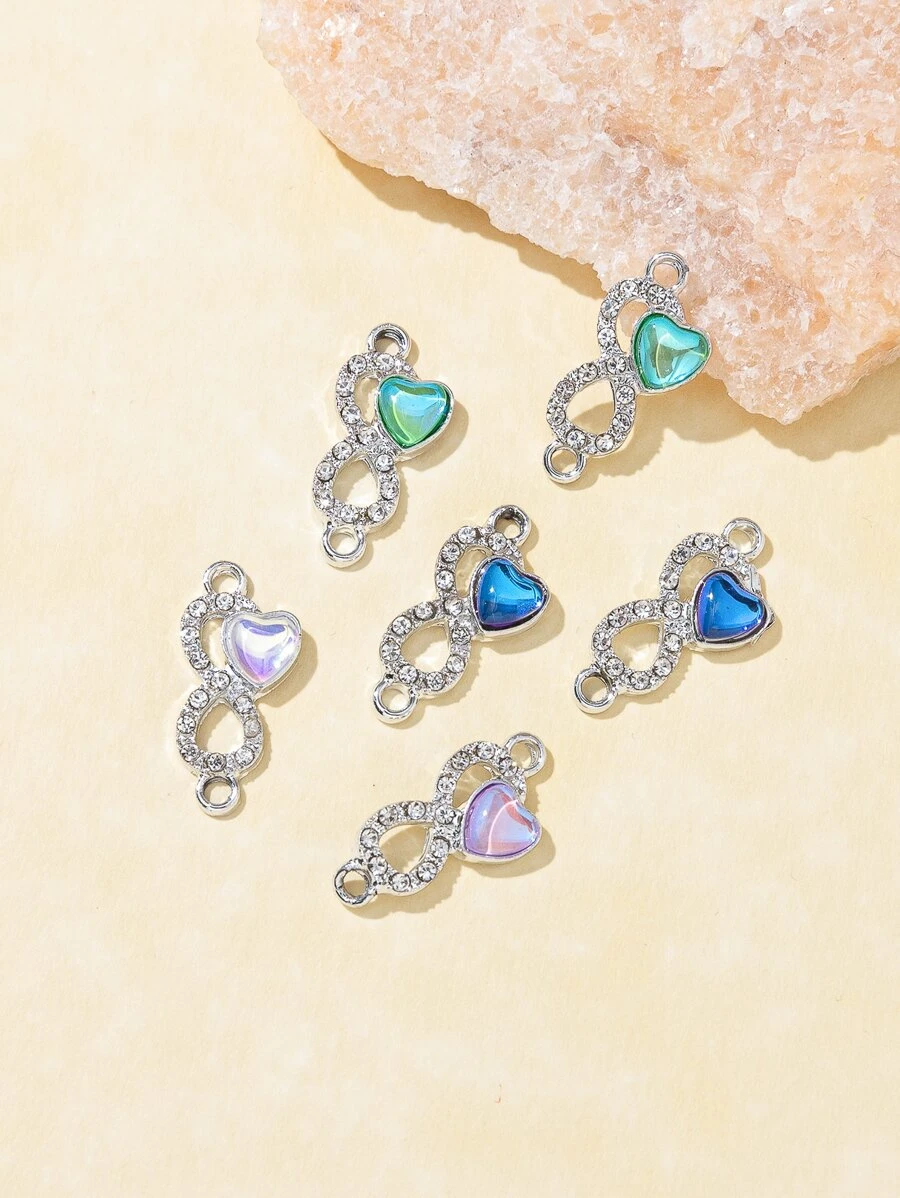 6pcs Rhinestone Infinity Symbol DIY Pendant | SHEIN USA