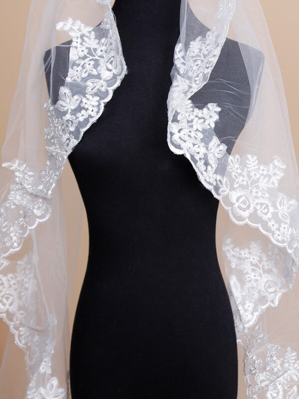 Véu de noiva bordado floral | SHEIN Brasil