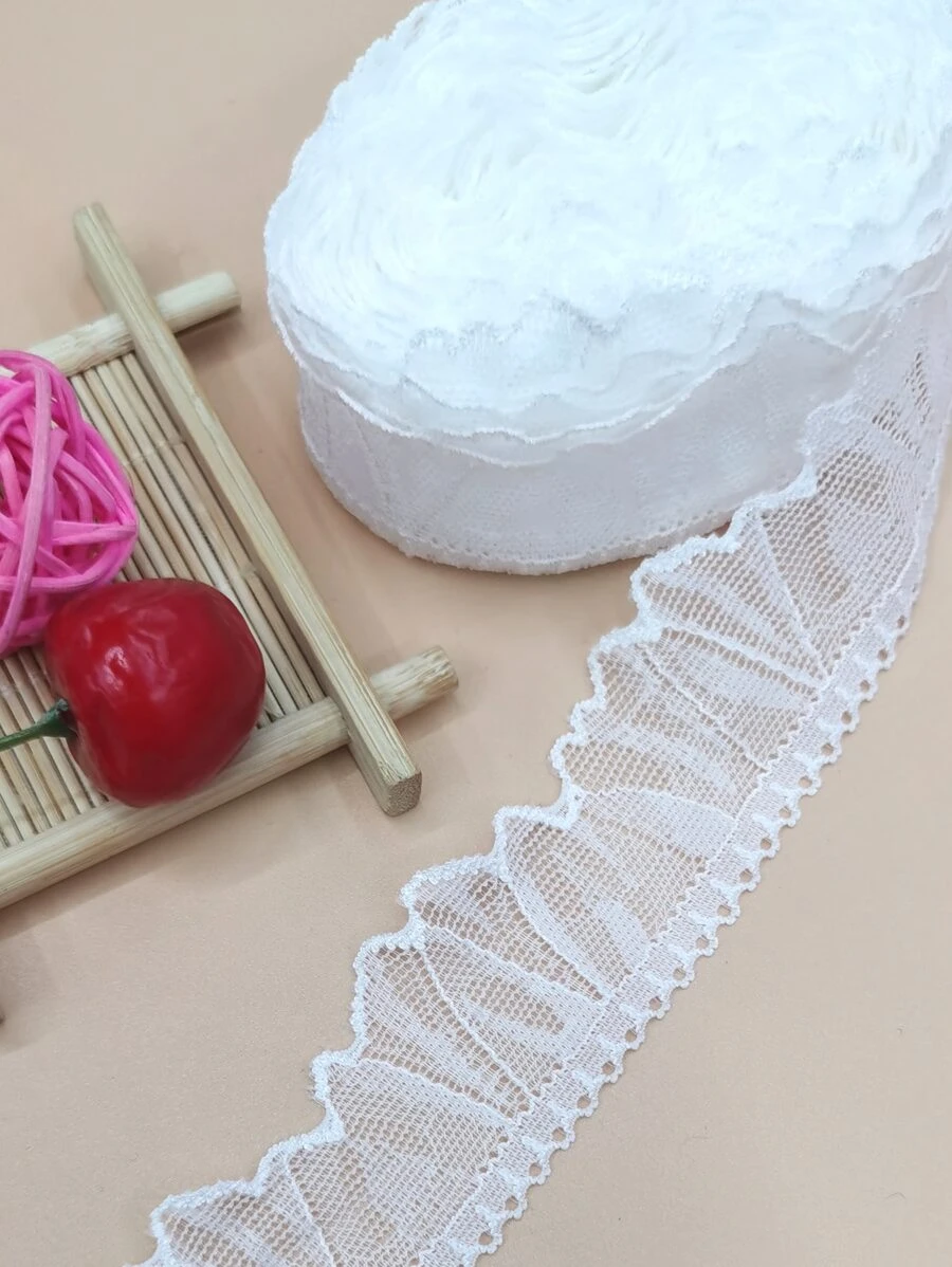 1roll Hollow Out Lace Design DIY Sewing Strip, Boho Polyamide White ...