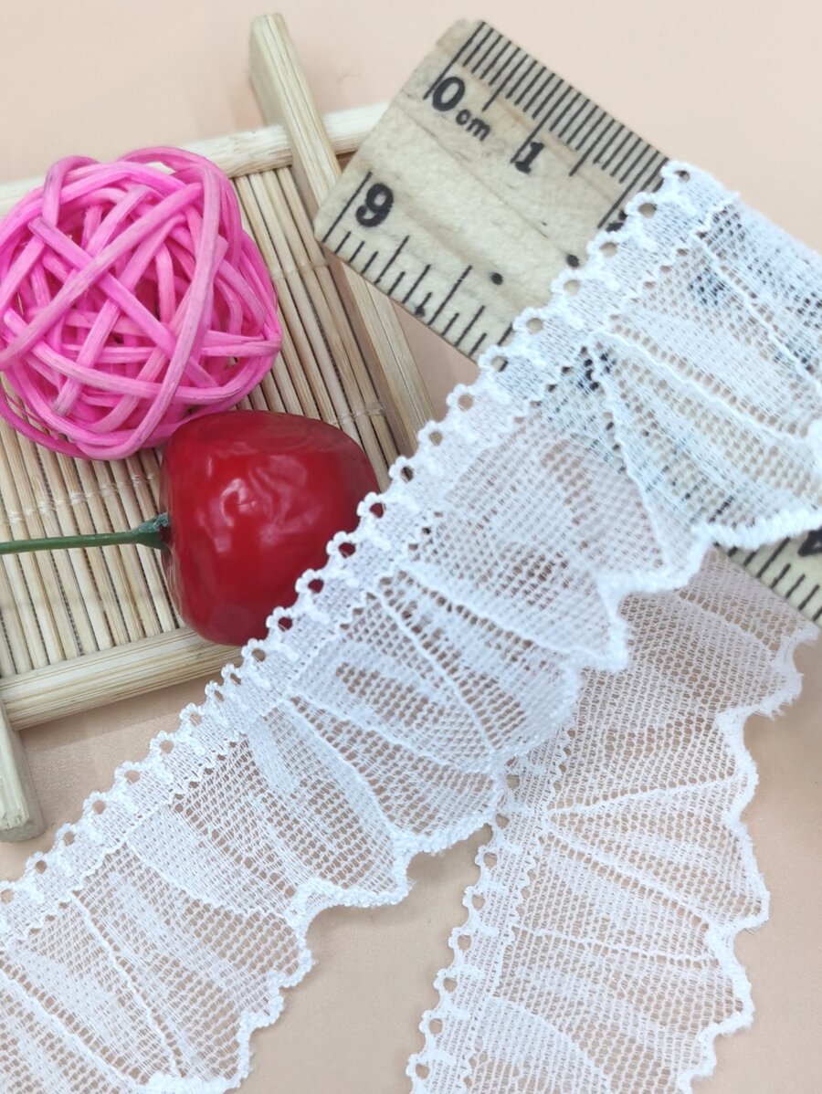 1roll Hollow Out Lace Design DIY Sewing Strip, Boho Polyamide White ...