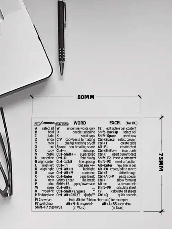 1sheet Letter Graphic Laptop Protective Sticker, Keyboard Stickers ...