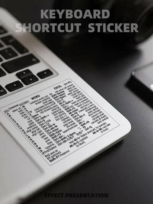 1sheet Letter Graphic Laptop Protective Sticker, Keyboard Stickers ...