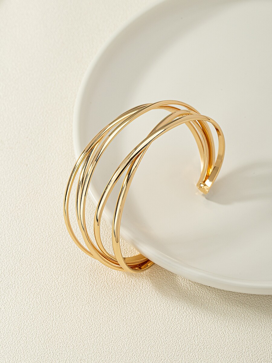 Layered Cuff Bangle | SHEIN USA