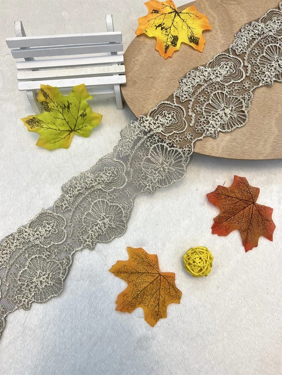 1roll Flower Embroidered Design Sewing Strip, Modern Decorative Strip ...