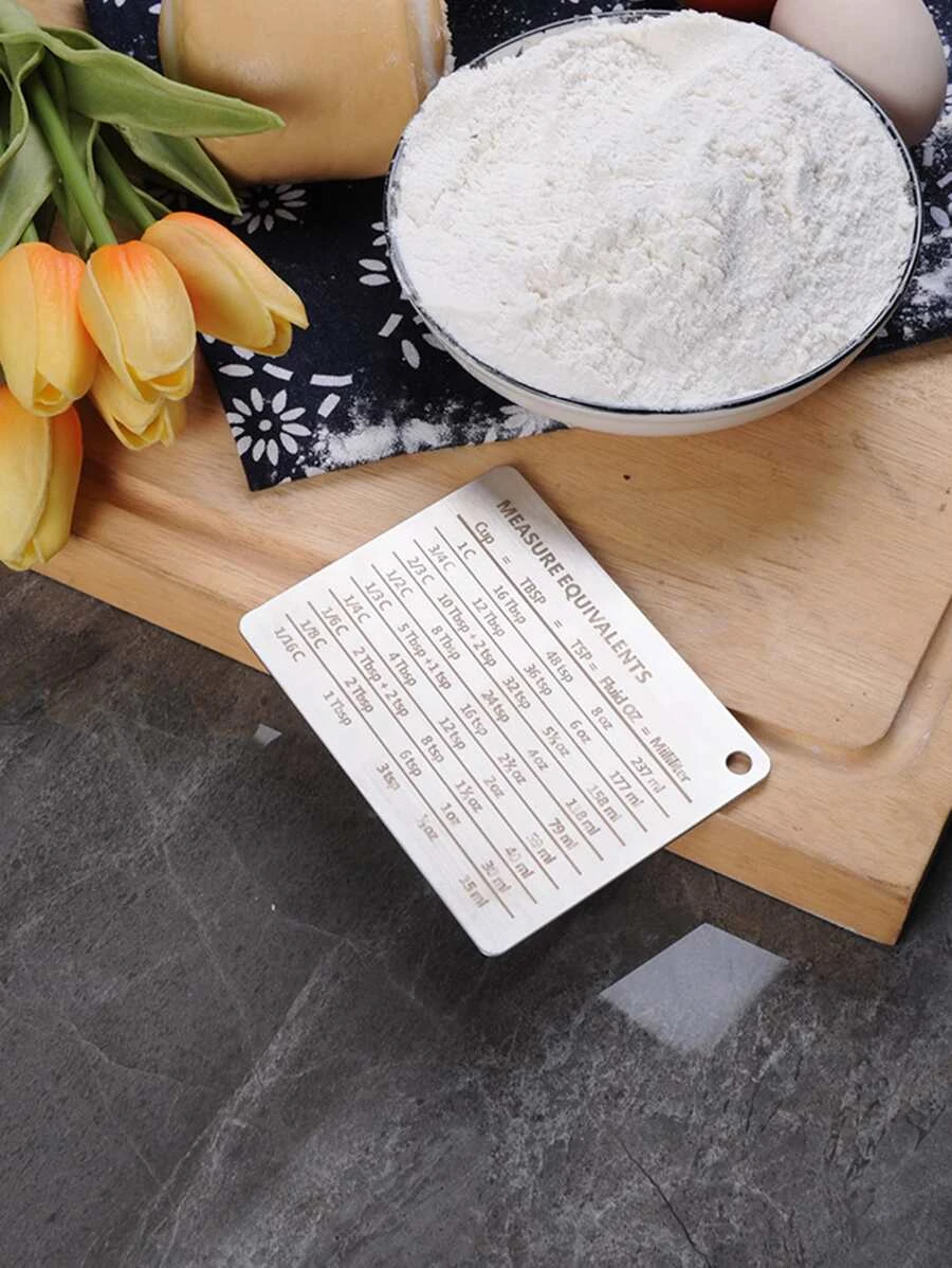 1pc Stainless Steel Scale Board, Modern Kitchen Scale Chart Board For ...