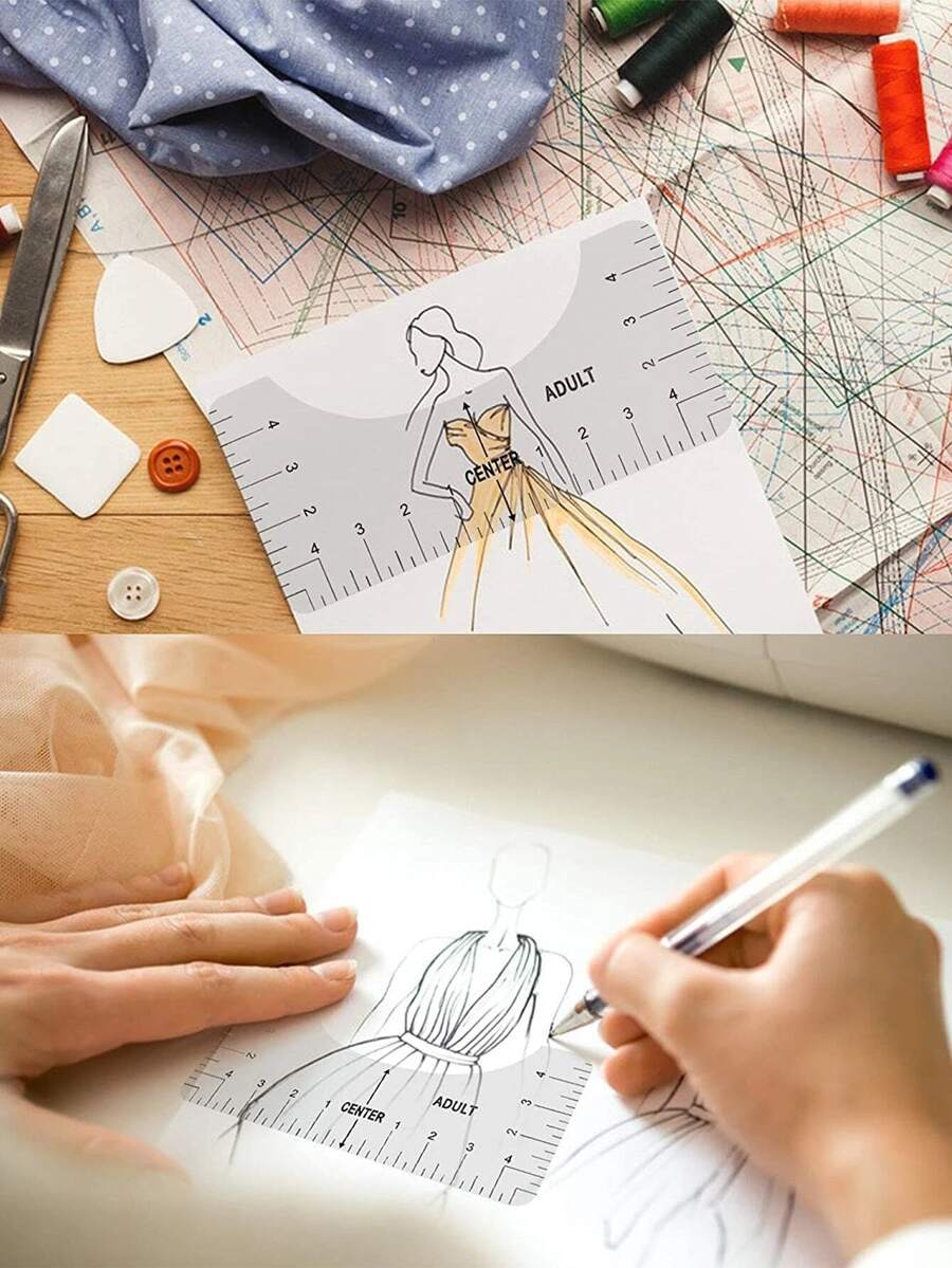 4pcs/set PVC T-shirt Ruler Guide Alignment Tool, Alignment Tool to ...