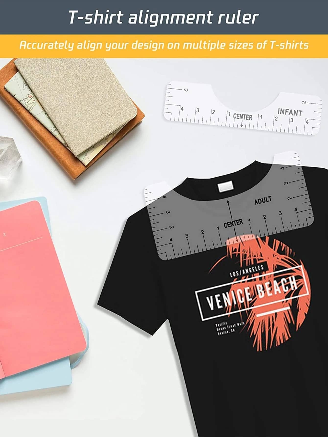 4pcs/set PVC T-shirt Ruler Guide Alignment Tool, Alignment Tool to ...