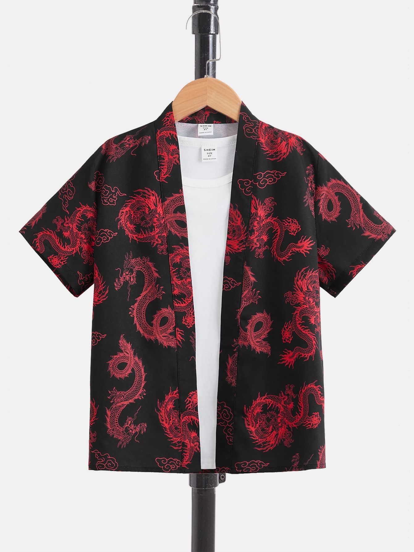 SHEIN Boys Chinese Dragon Print Shirt Without Tee | SHEIN USA