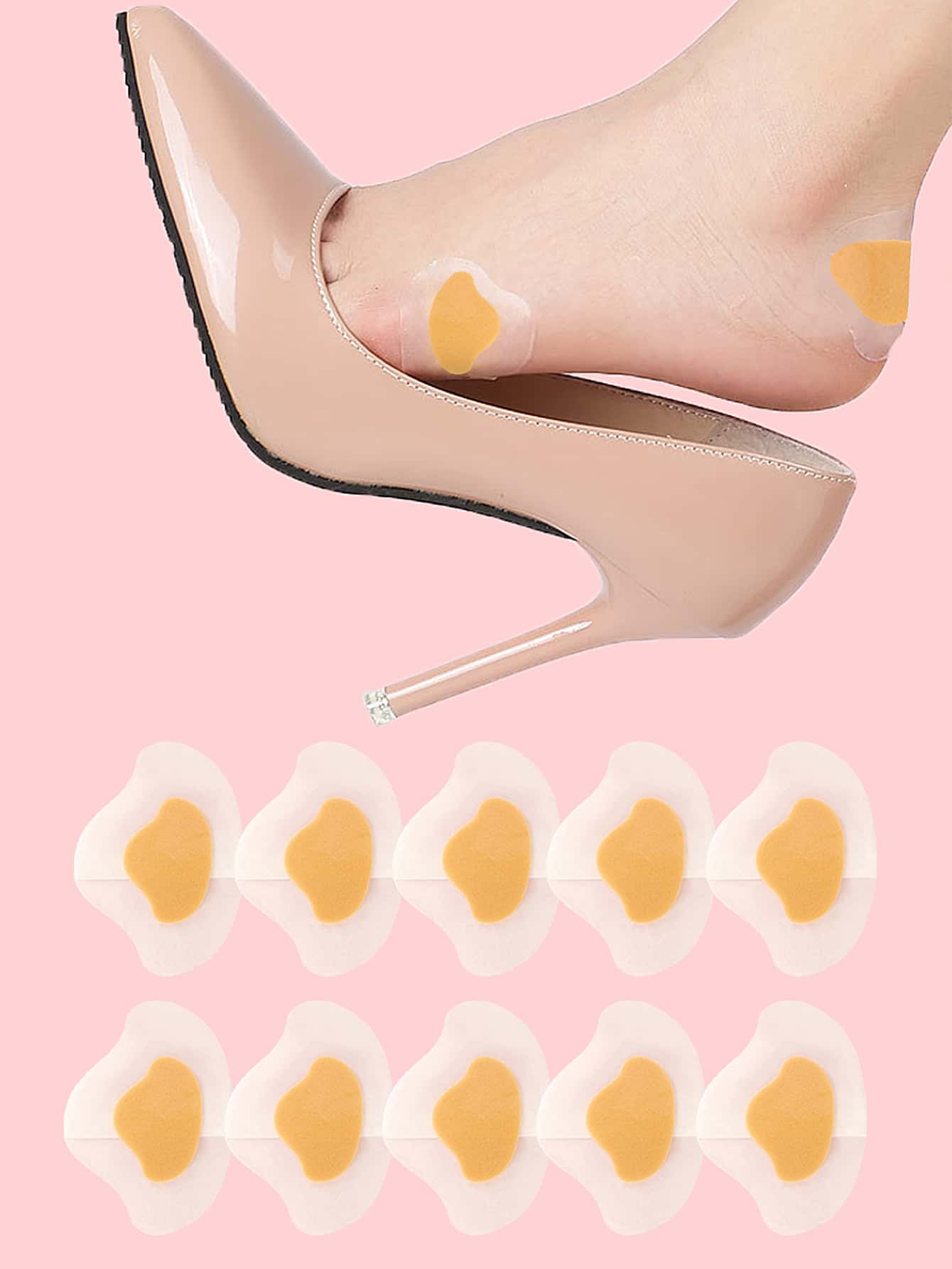 10pcs Anti-wear Feet Magic Weapon Adhesive Blister Pads Heel Liner ...