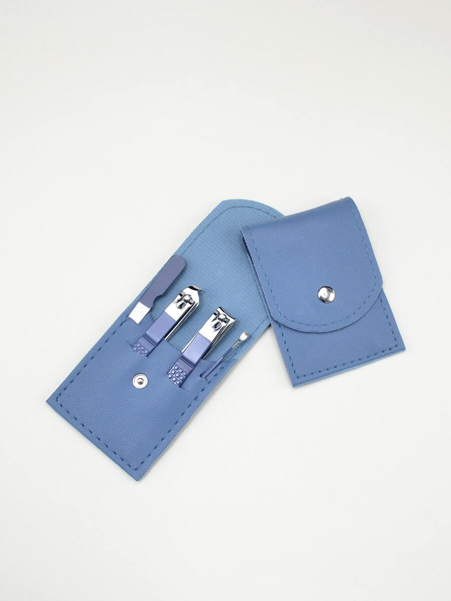 4pcs Portable Blue Nail Clipper Set,Premium Stainless Steel Ultra Sharp ...