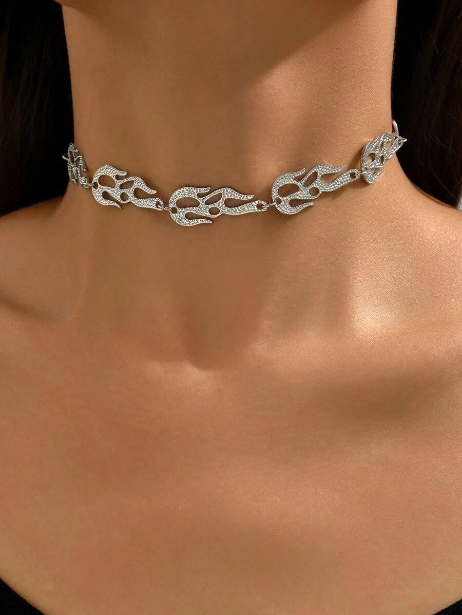 Flame Design Chain Necklace | SHEIN USA