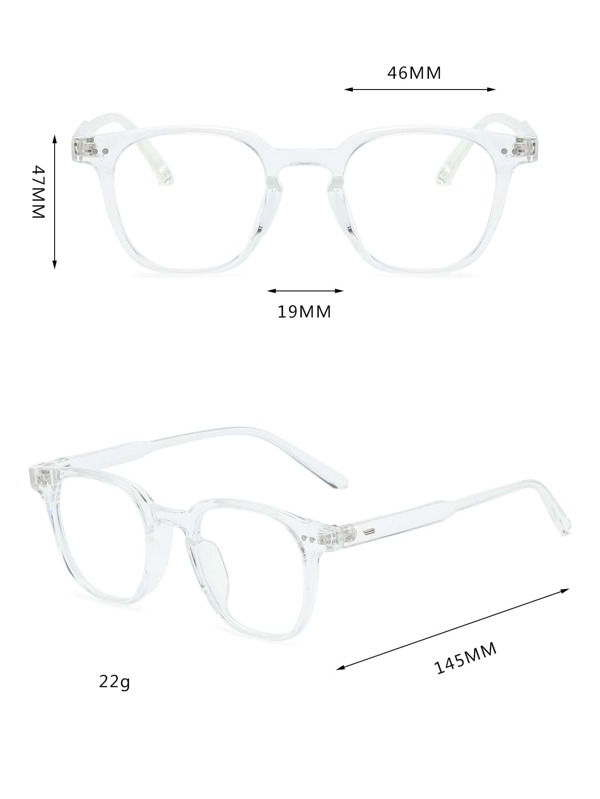 1pair Women Clear Frame Eyeglasses Shein Uk